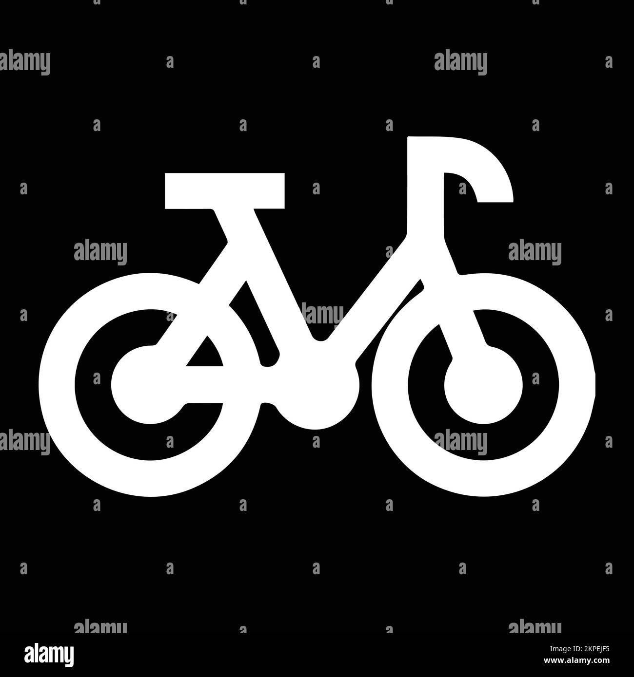 Fahrradsymbol. Symbol für das Fahrradrennen. Symbol für ein flaches ...
