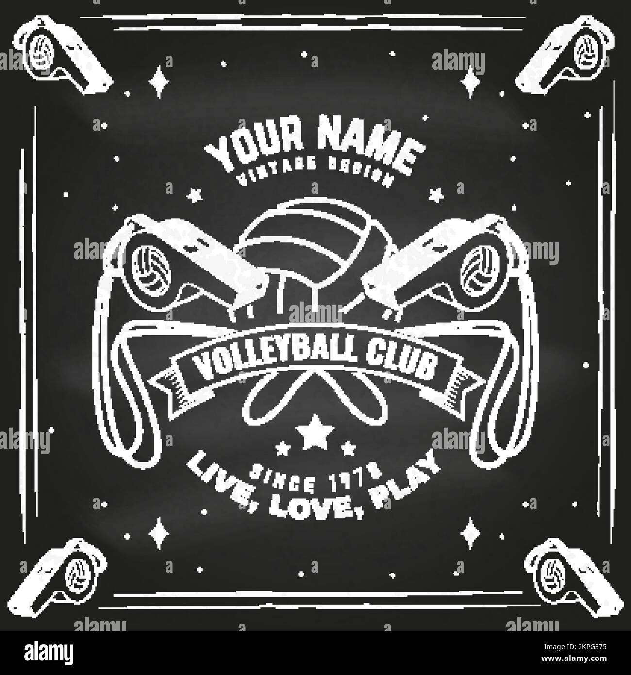Volleyball label badge logo icon Stock-Vektorgrafiken kaufen - Alamy