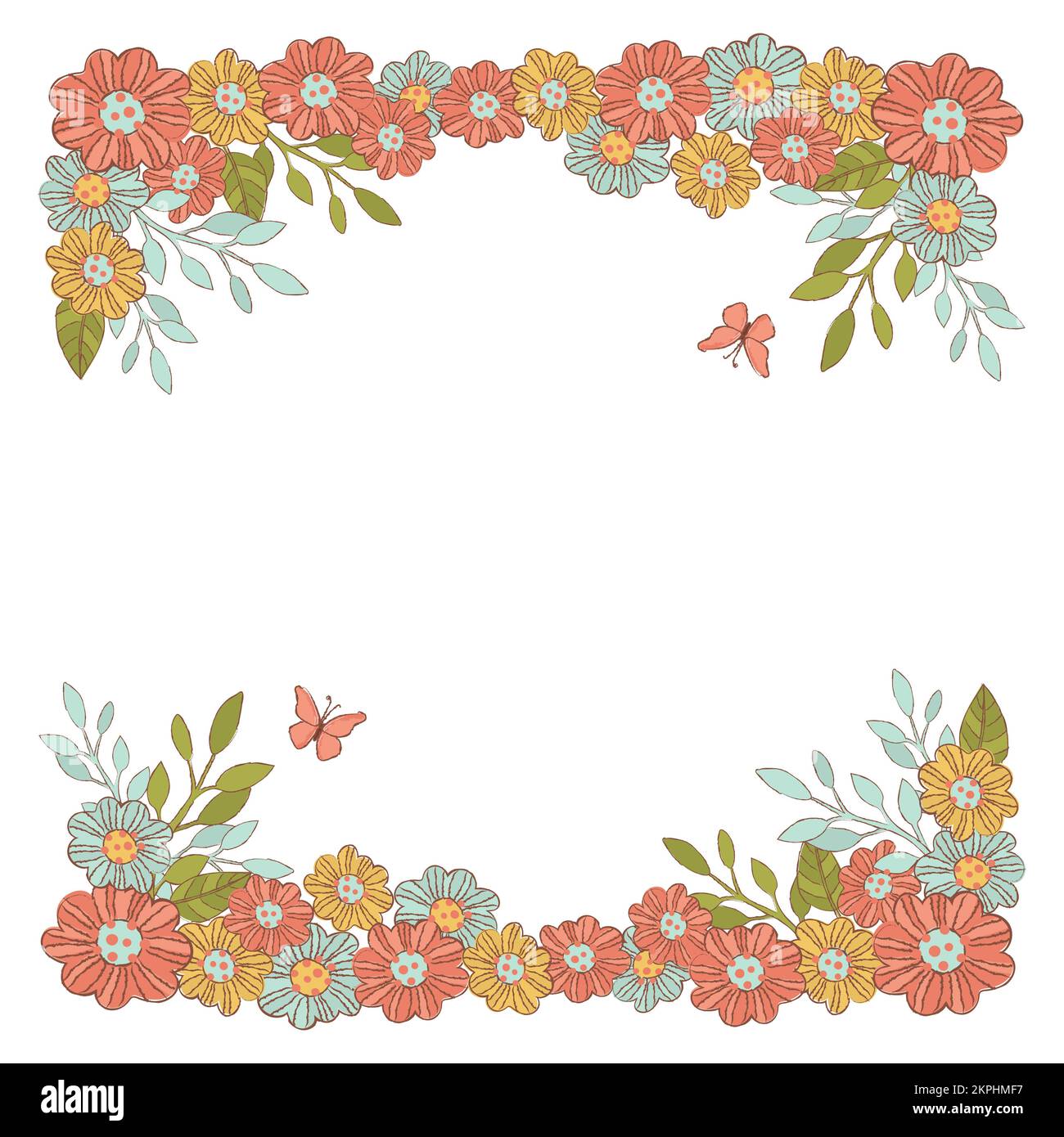 Wildblumenstrauss gezeichnet Stock-Vektorgrafiken kaufen - Alamy