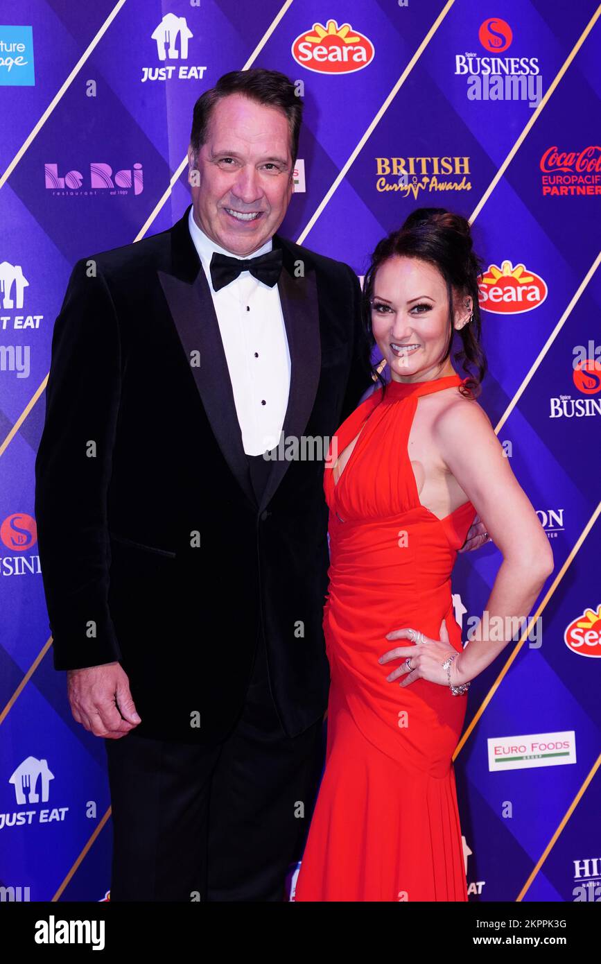 David Seaman und Frankie Poultney kommen bei den British Curry Awards ...