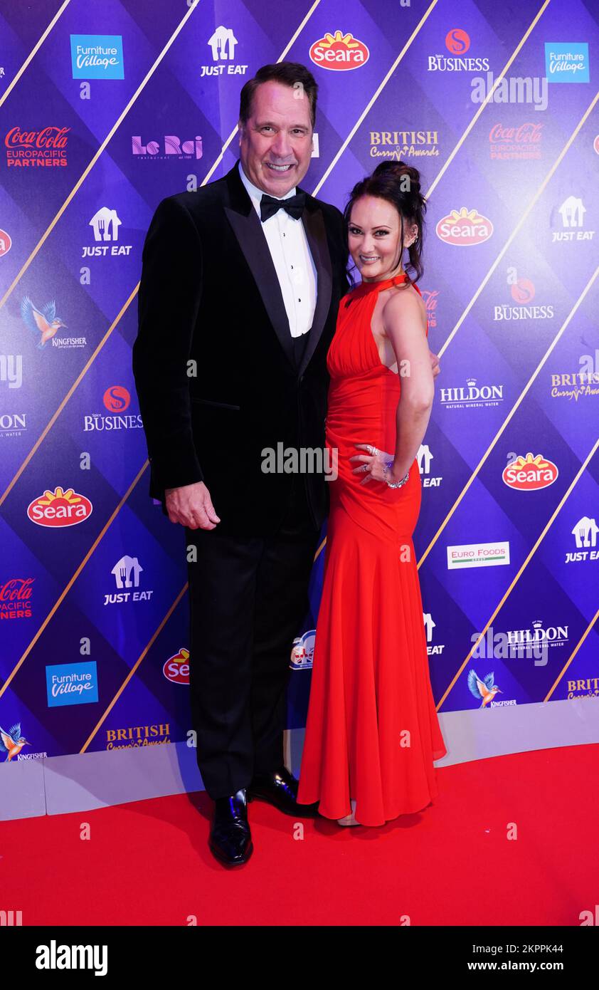 David Seaman und Frankie Poultney kommen bei den British Curry Awards ...
