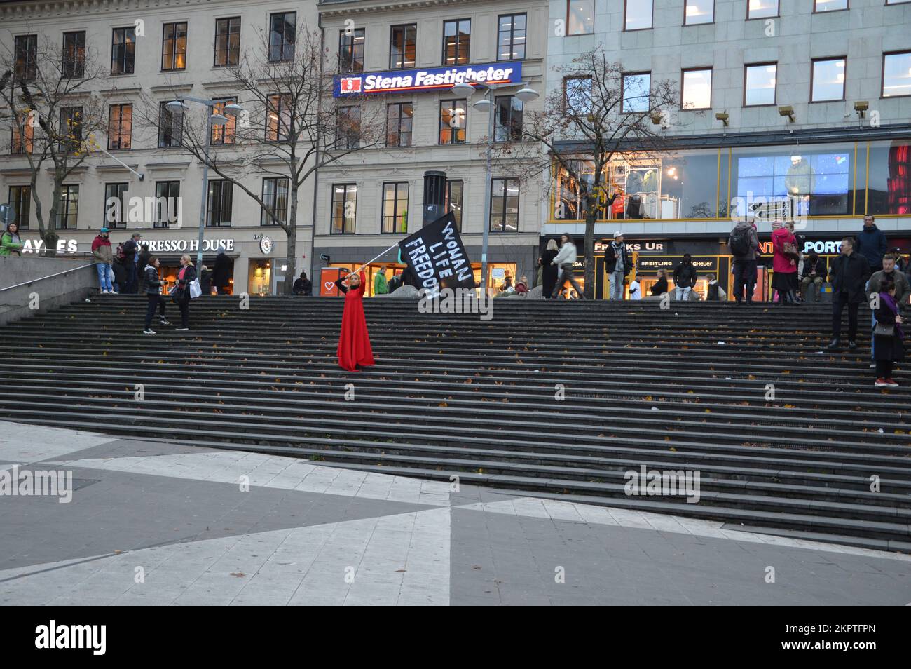 Stockholm, Schweden - 11. November 2022 - iranischer Protest - Eine ...