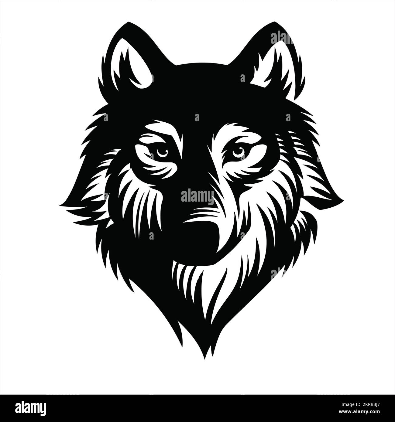 Schwarzer wolf kopf Schwarzweiß-Stockfotos und -bilder - Alamy