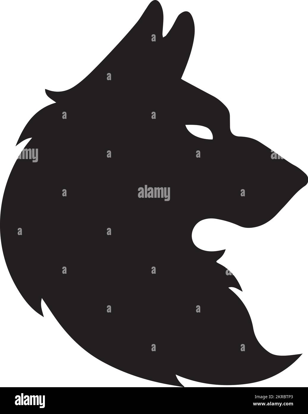 Schwarzer wolf kopf Stock-Vektorgrafiken kaufen - Alamy