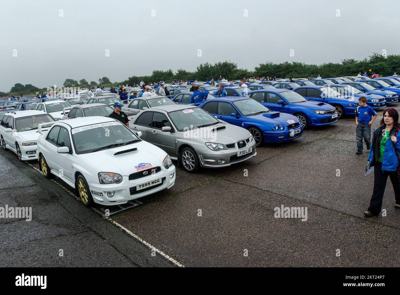 McRae-Versammlung von Subaru Imprezas. Colin McRae hat an seinem ...