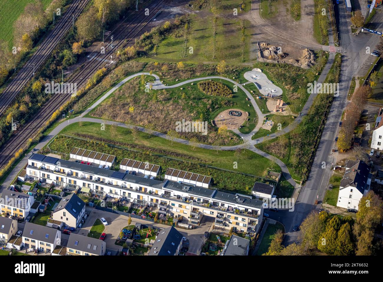 Luftaufnahme, Spielplatz und Skatepark Dahlhausen, Dr.-C.-Otto-Straße ...