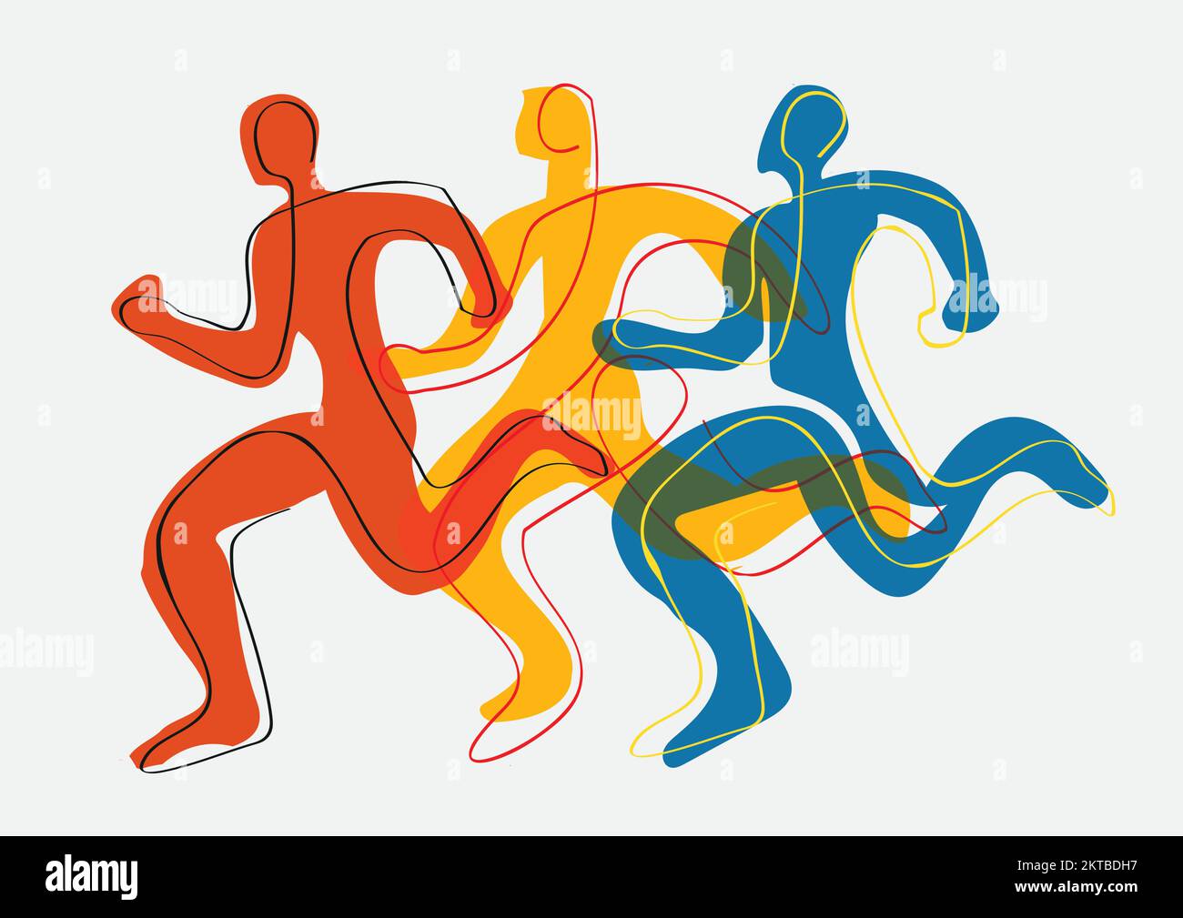 Running finish line silhouette Stock-Vektorgrafiken kaufen - Alamy