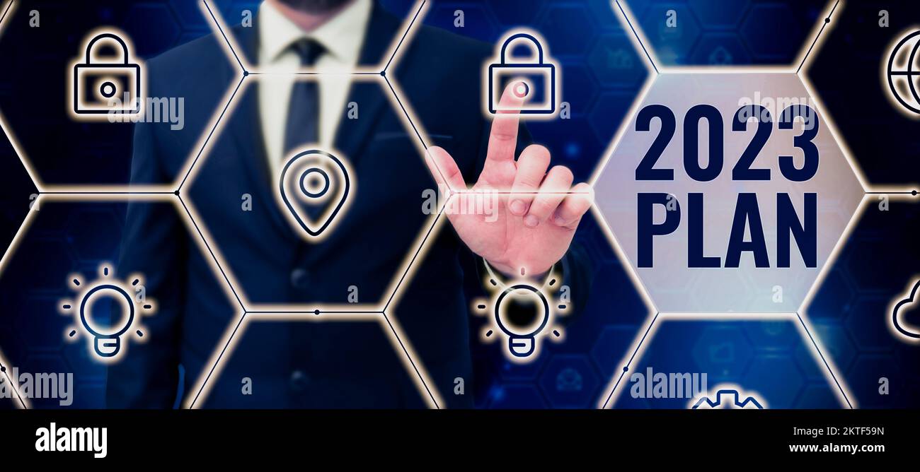 Konzeptionelle Darstellung 2023 Plan, Word zum Einrichten Ihrer Ziele und Pläne für das laufende ...