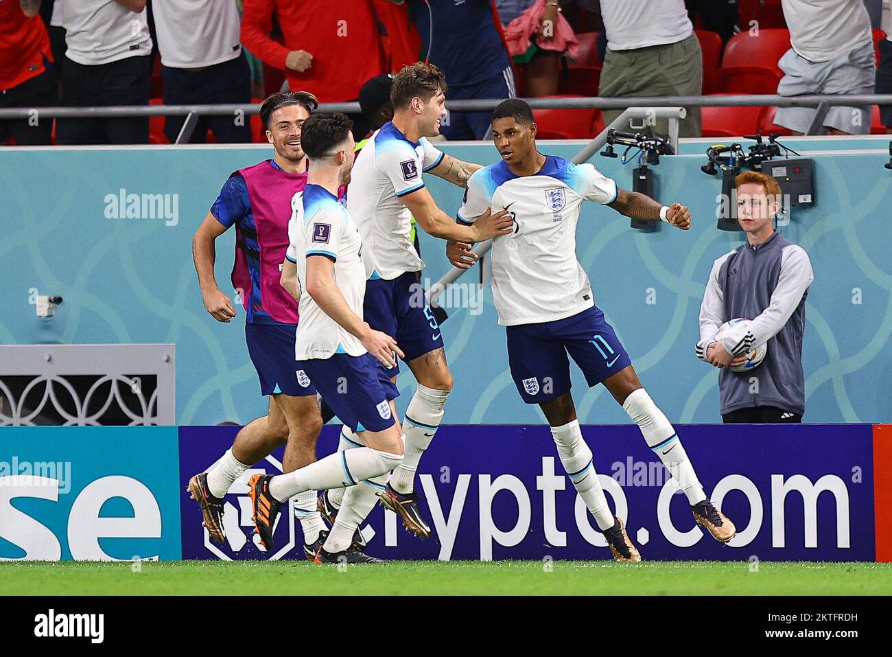 Marcus Rashford während des FIFA-Weltmeisterschafts-Qatar-2022-Spiels der Gruppe B zwischen ...