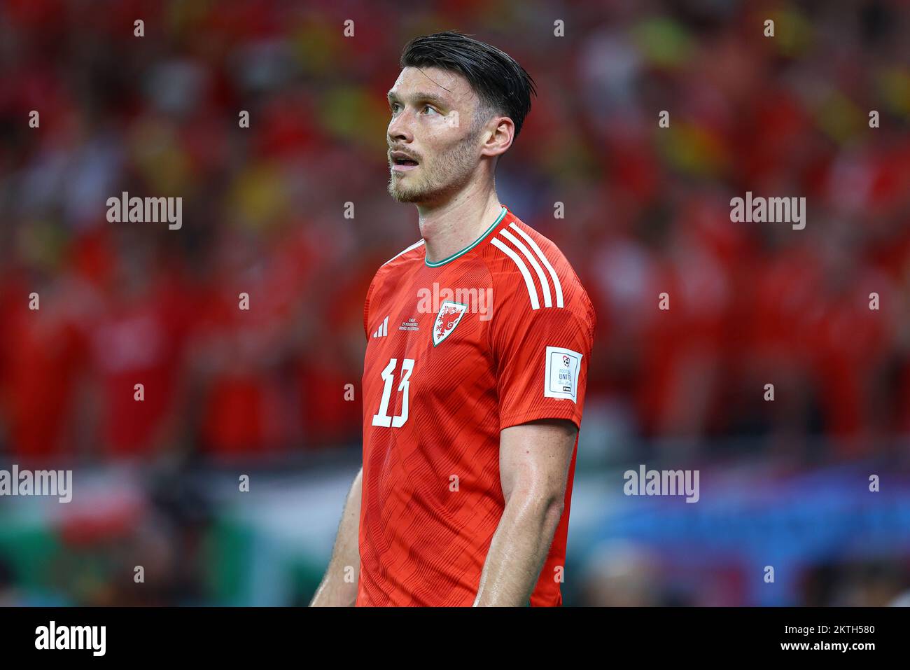 Kieffer Moore beim FIFA-Weltmeisterschaftsspiel Katar 2022 Gruppe B ...
