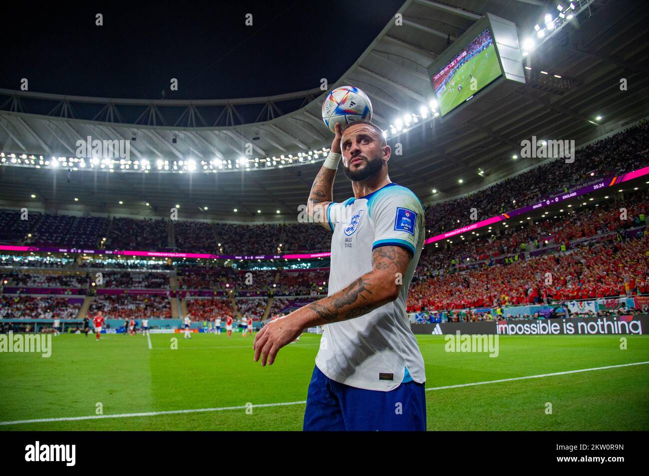 Kyle Walker von England beim FIFA-Weltmeisterschaftsspiel Katar 2022 ...