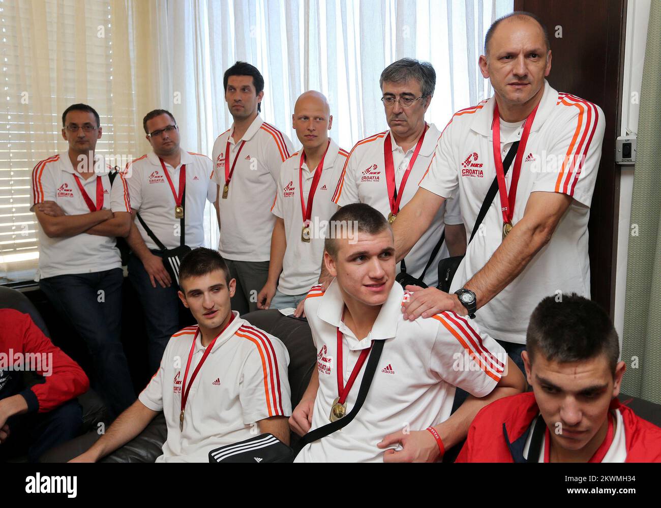 20.08.2012., Zagreb, Kroatien - kroatische Junior-Basketballmannschaft ...