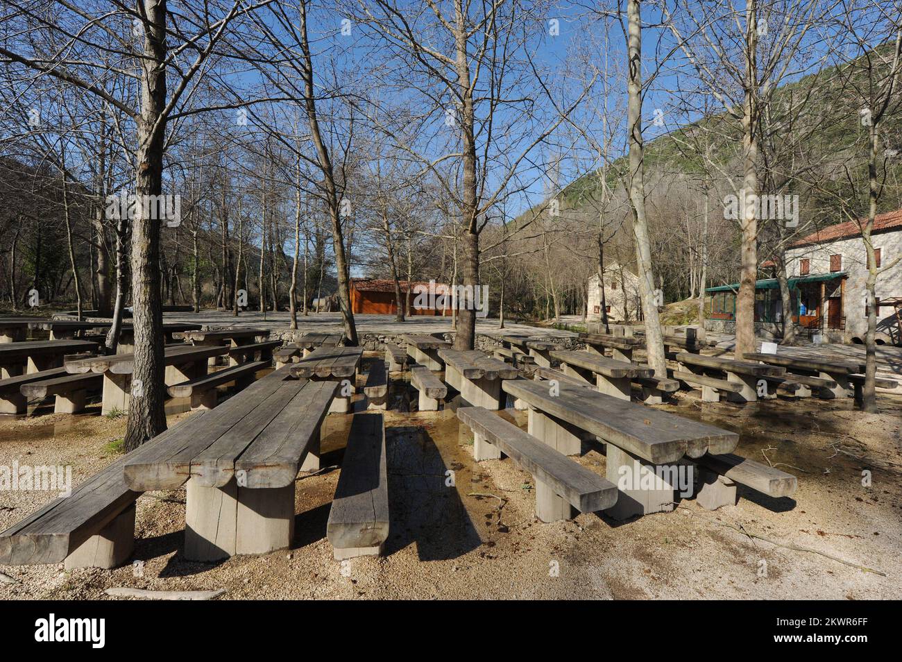 03.02.2014., Slapovi Krke, Kroatien - während der Großteil Kroatiens ...