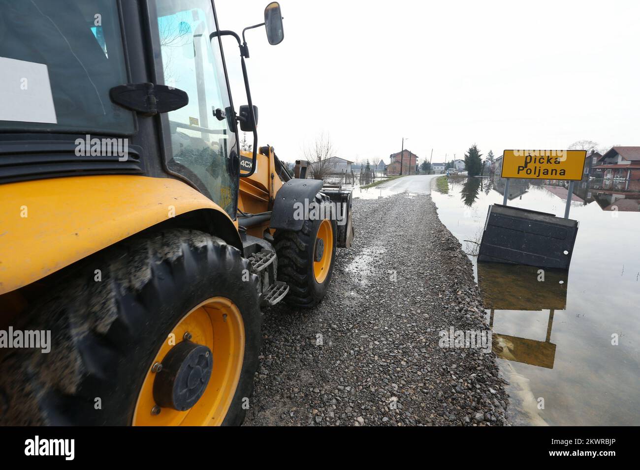 23.02.2014., Velika Gorica, Kroatien - das Wasser ist endlich Rudimente ...