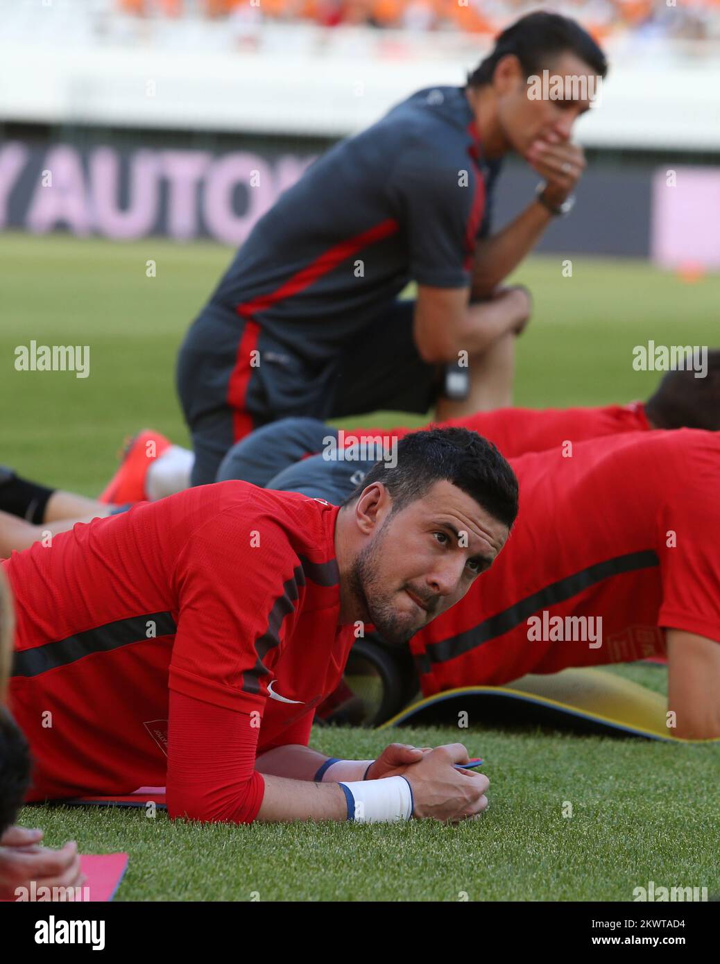 08.06.2015. Kroatien, Split - Kroatische Fußball-Teeam-Trainingseinheit ...