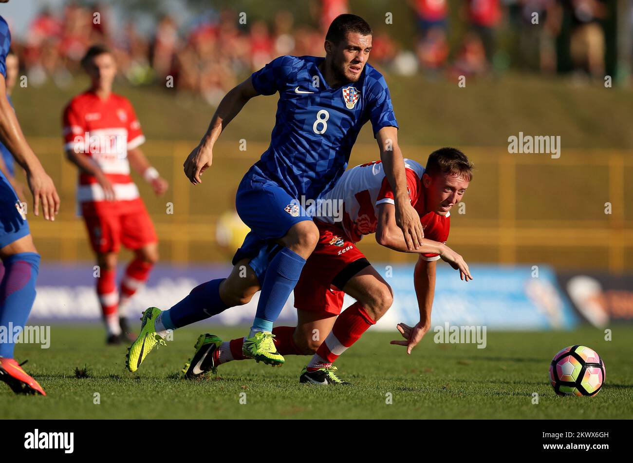 31.08.2016., Sisak, Kroatien - die kroatische Fußballnationalmannschaft spielte ein ...