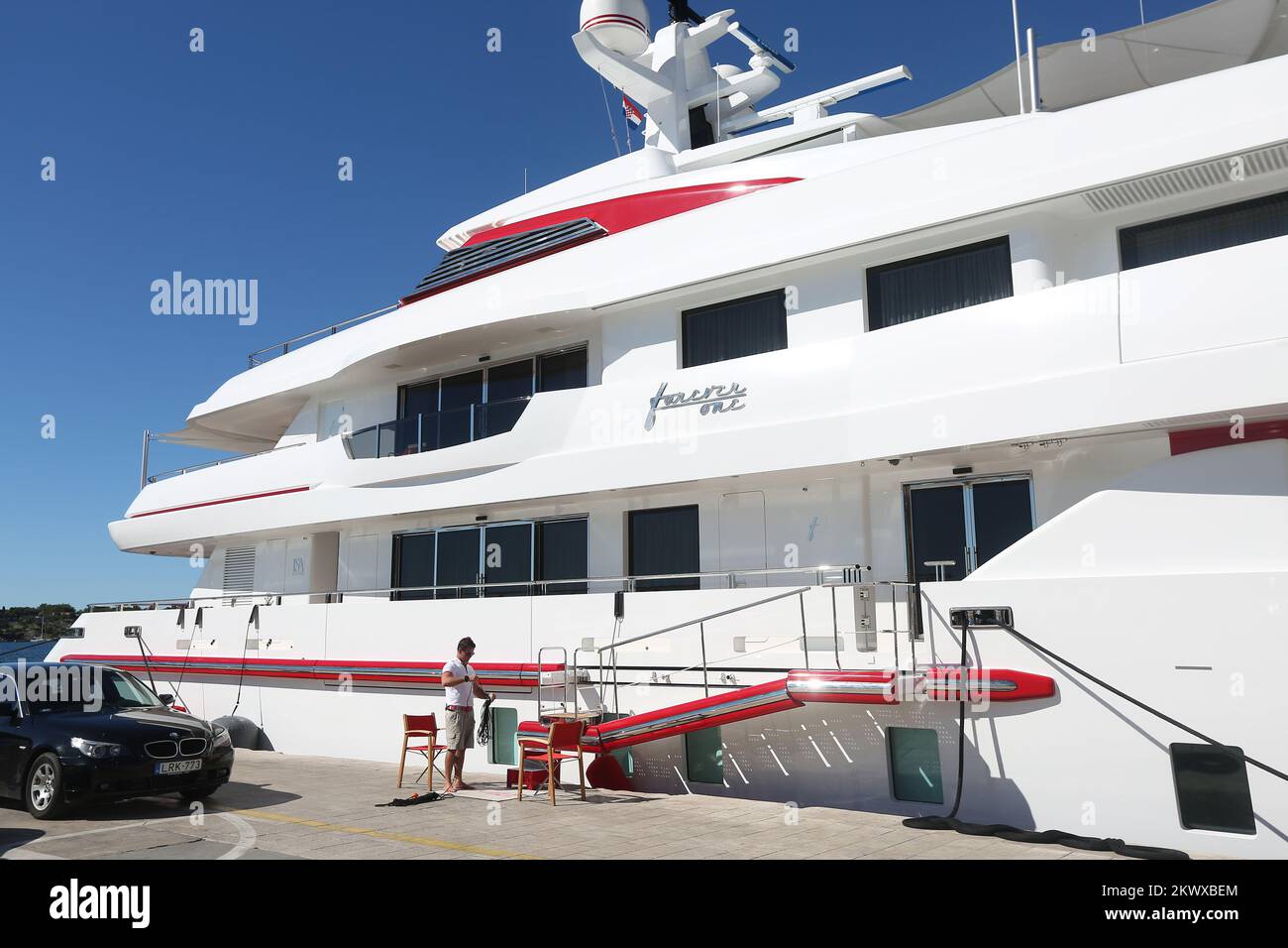 04.10.2016., Sibenik, Kroatien - die Yacht Forever One gehört Bruce ...