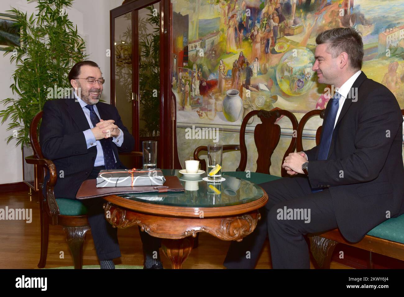 02.03.2017., Pula, Kroatien - Pula Bürgermeister Boris Miletic traf mit ...