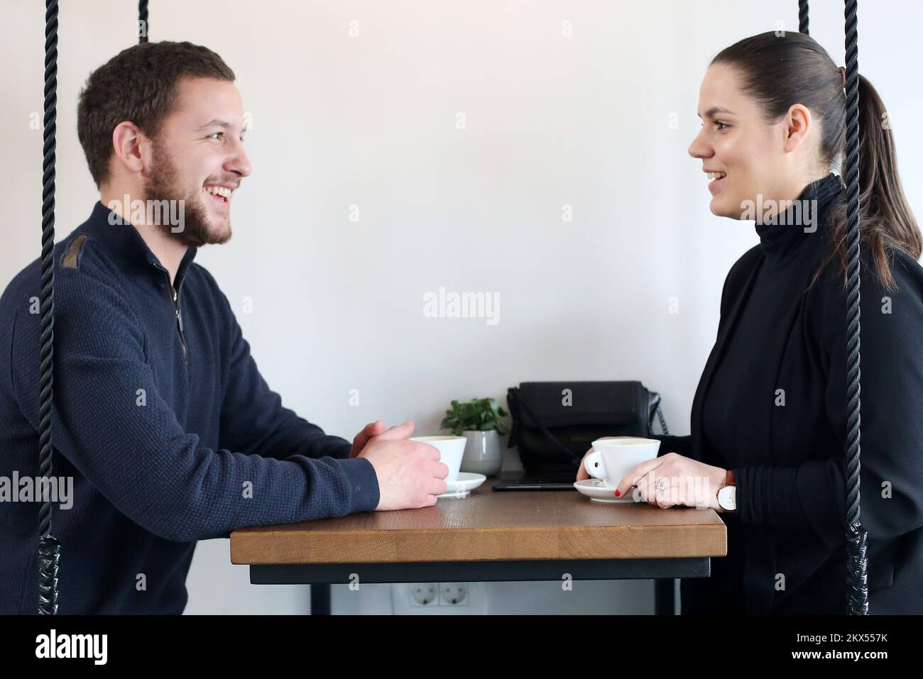 02.03.2018., Kroatien, Zagreb - Green Procaffe, die erste Kaffeebar in ...