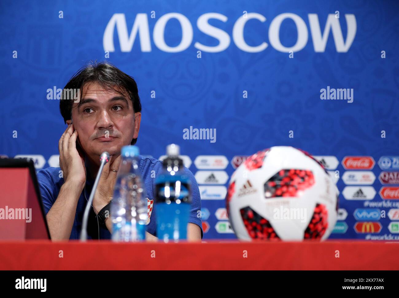 12.07.2018., Moskau, Russland - Pressekonferenz des kroatischen ...