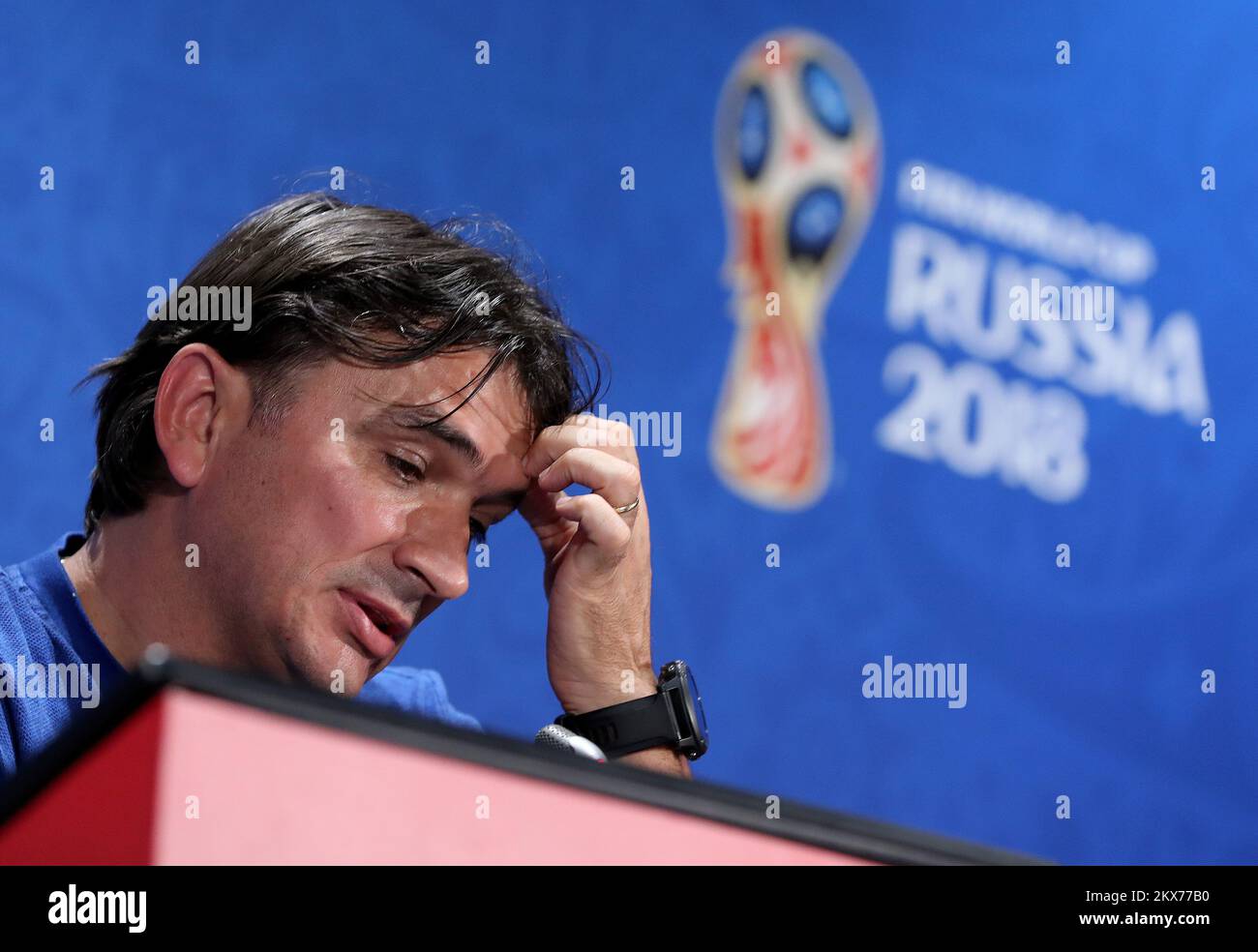 12.07.2018., Moskau, Russland - Pressekonferenz des kroatischen ...