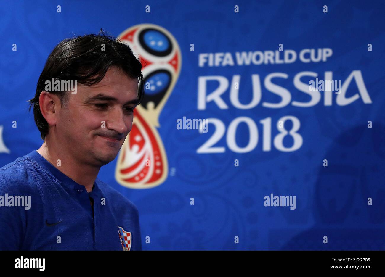 12.07.2018., Moskau, Russland - Pressekonferenz des kroatischen ...