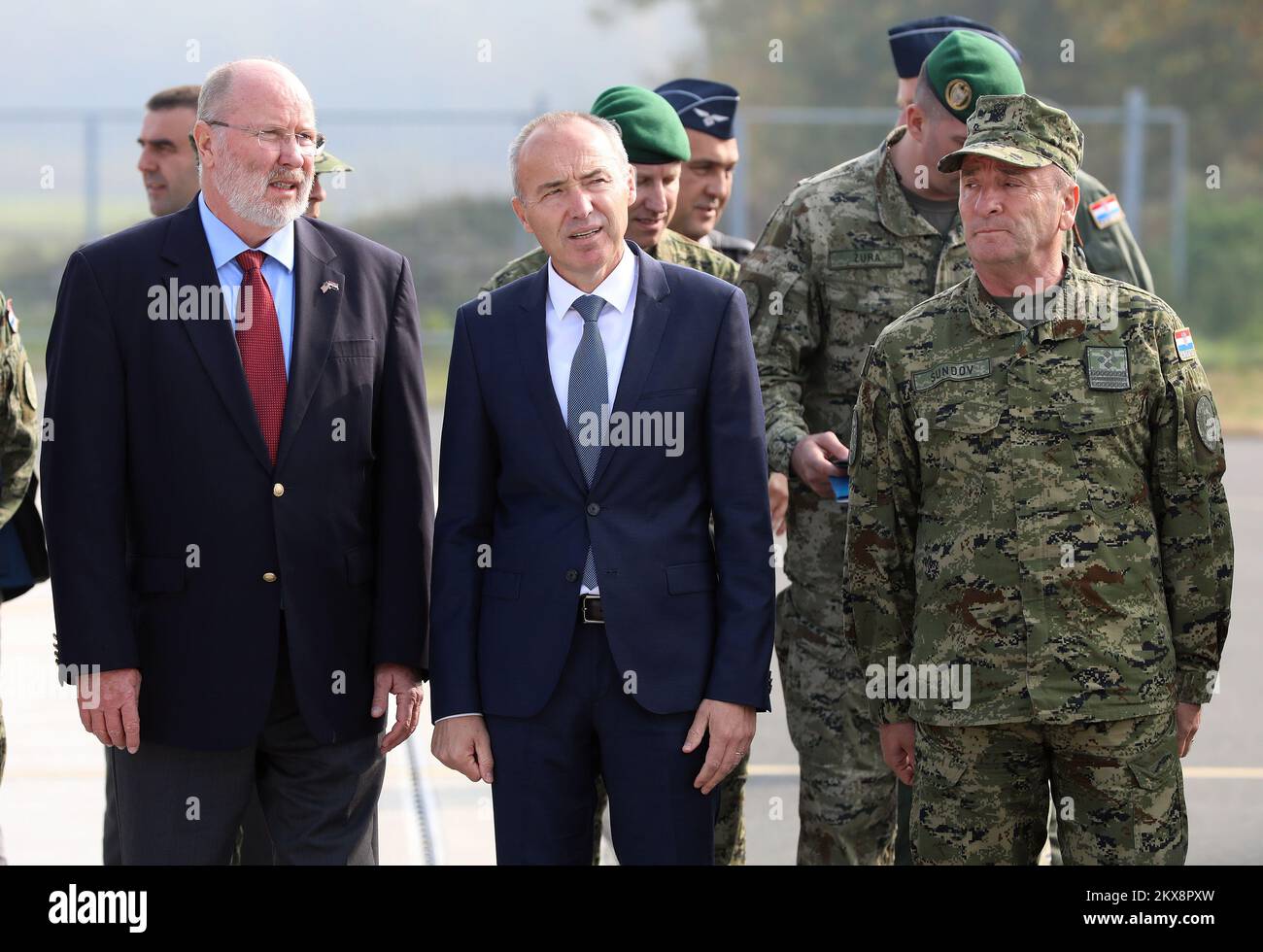 12.10.2018., Zagreb - Black Hawk UH-60 M Viking Helicopters, der der ...