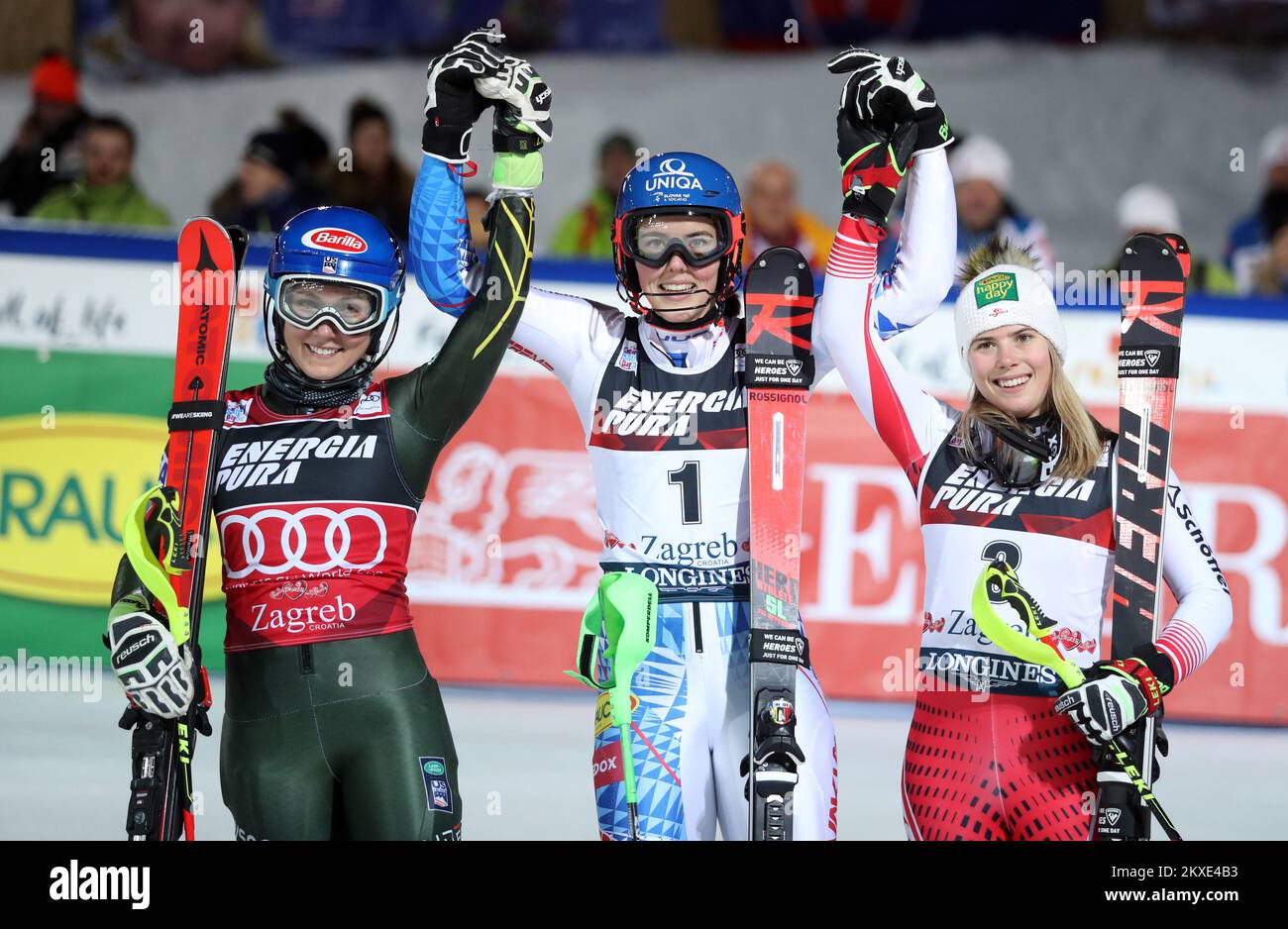 04.01.2020., Zagreb, Kroatien - Audi FIS Weltmeisterschaft, Frauen-Slalom auf dem Berg Sljeme ...