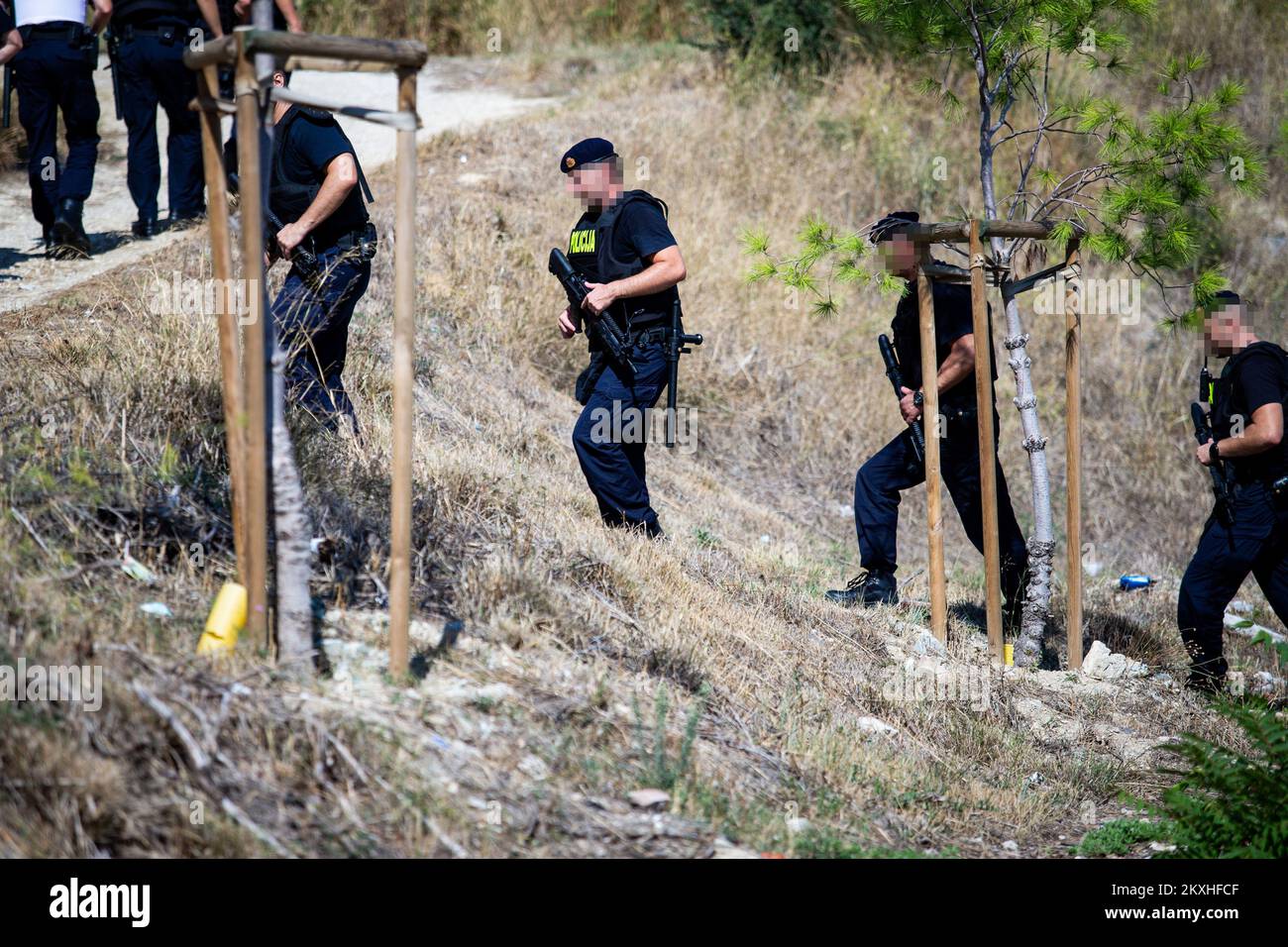Die Polizei sucht den Mörder in Split, Kroatien, 2,2020. September ...