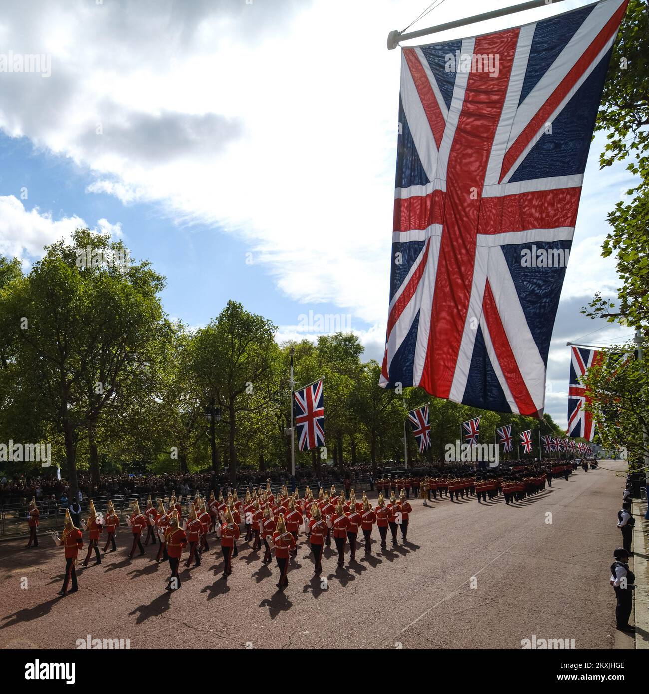 Wachen an der Spitze der Prozession, die während der feierlichen ...