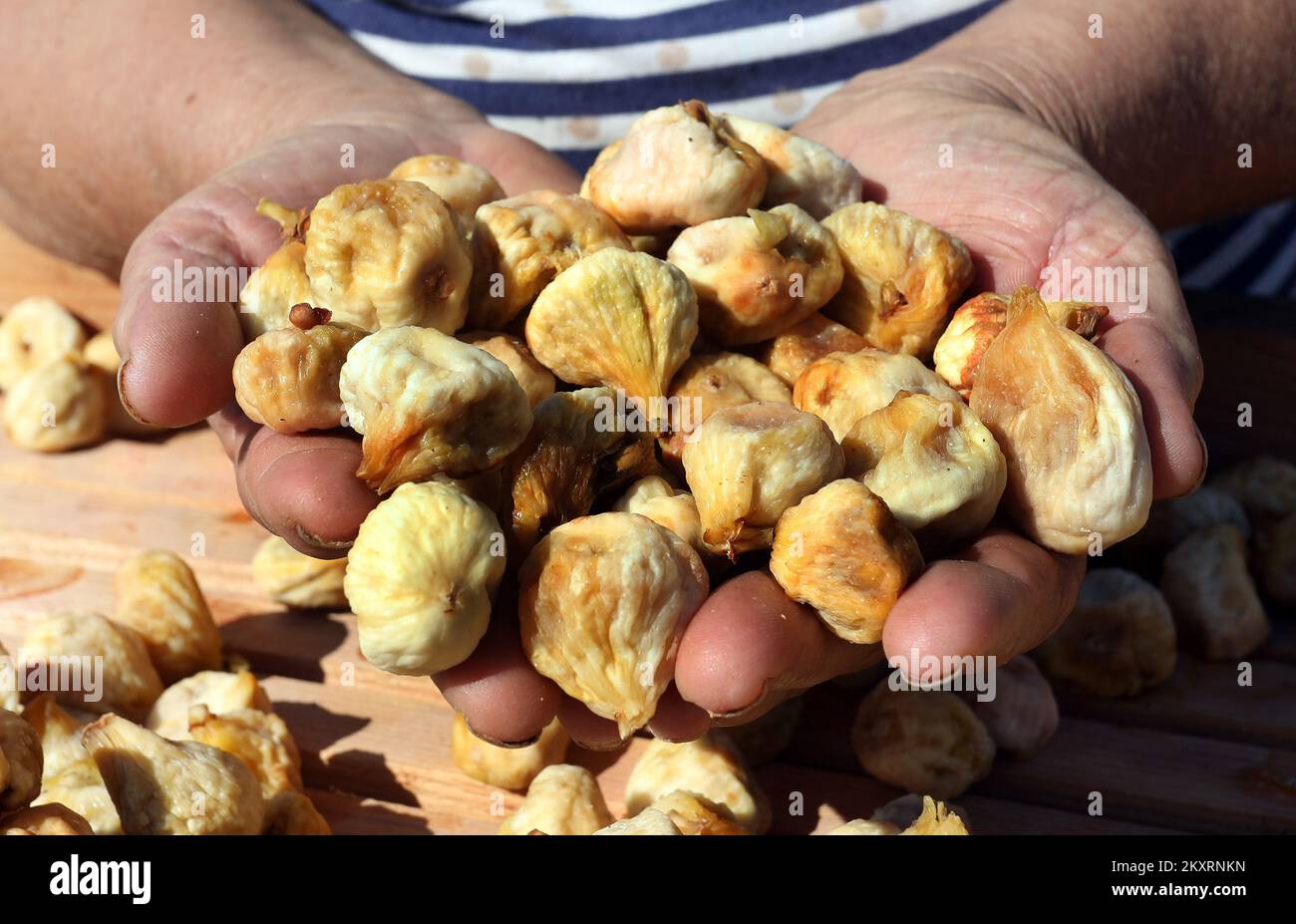 Getrocknete Feigen sind auf dem Bild auf Grabastica am 9l. September ...