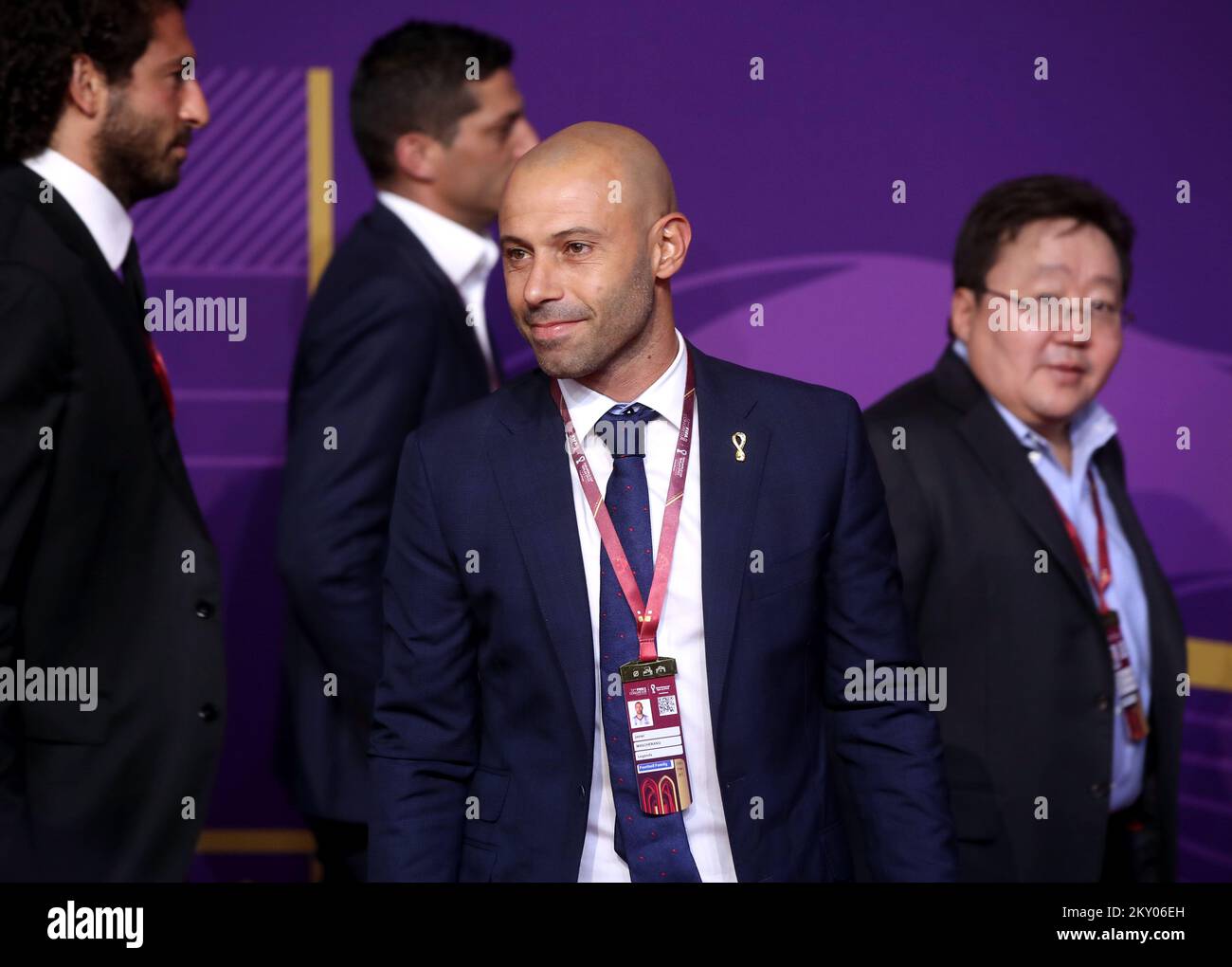 Javier Mascherano trifft vor der FIFA-Weltmeisterschaft Katar 2022 im ...