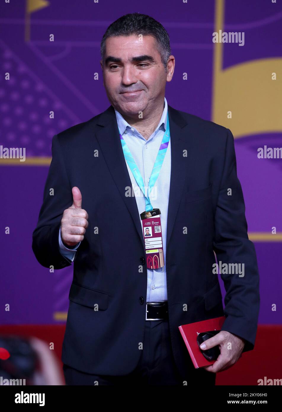 Jalel Kadri, Cheftrainer Tunesiens, trifft vor der Endauslosung der ...