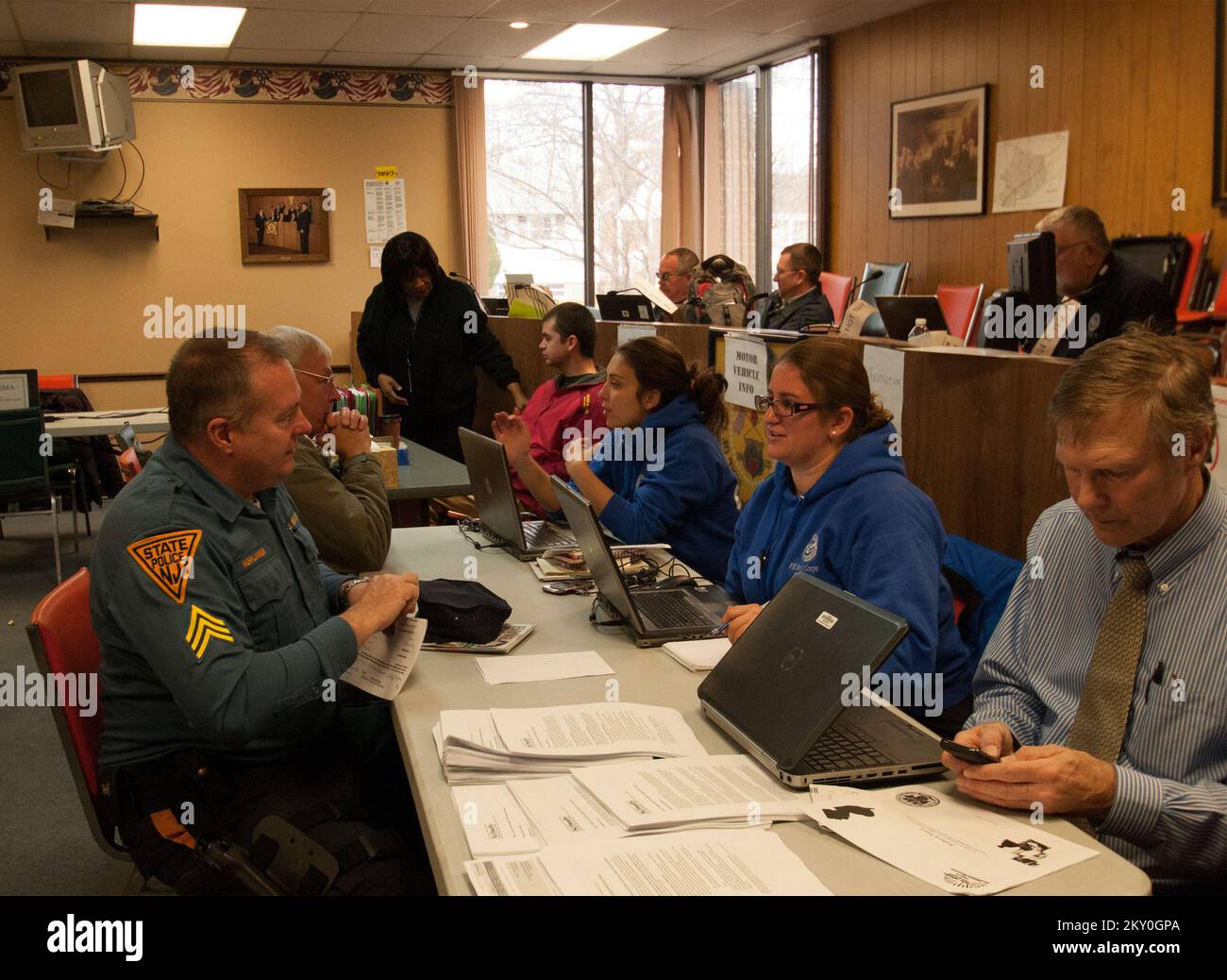 Das FEMA Corps unterstützt Einwohner in New Jersey. Hurrikan Sandy Aus ...