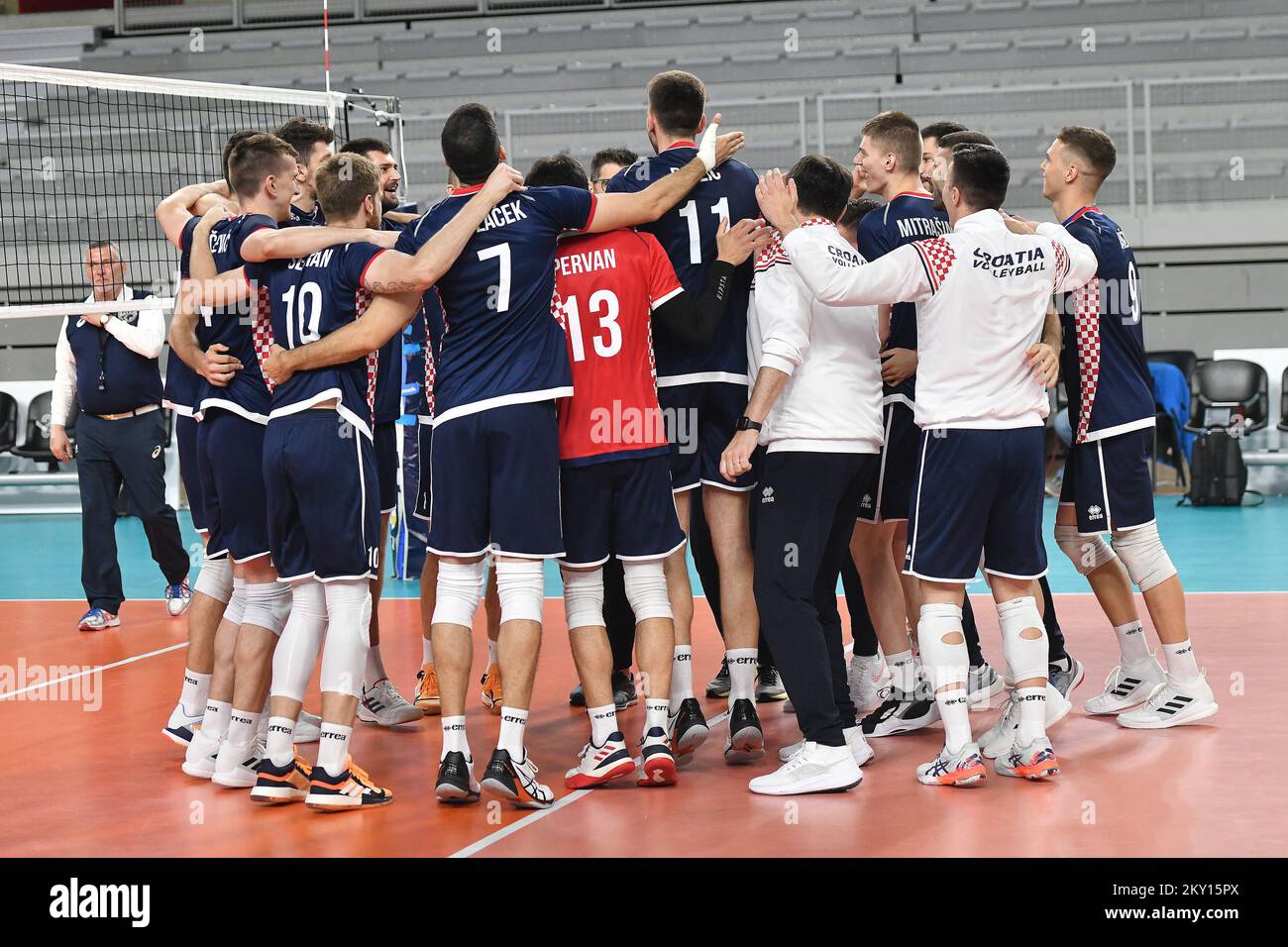 Team Kroatien feiert am 28. Mai 2022 in der Arena Varazdin in Varazdin ...