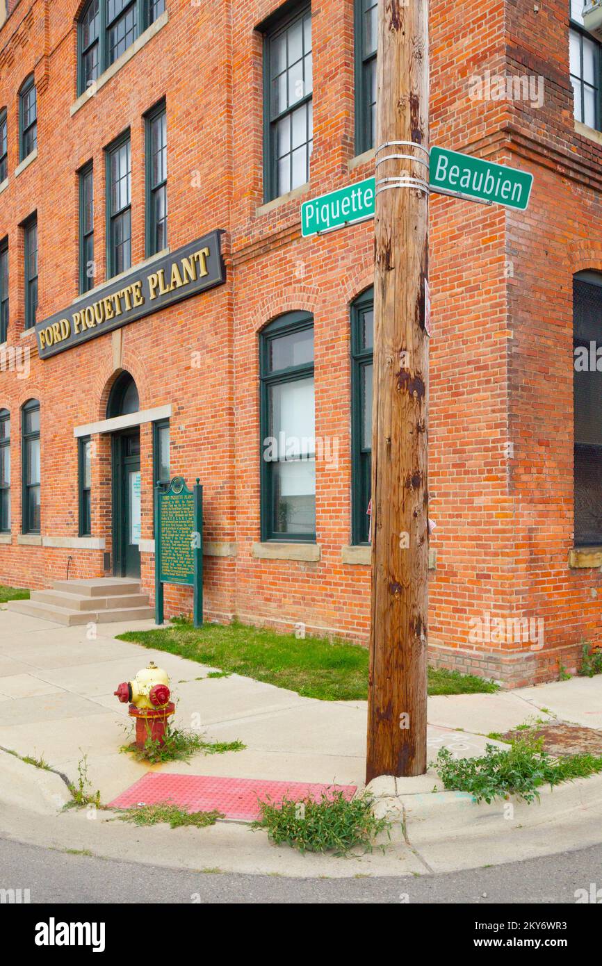 Ford Piquette Plant in der 461 Piquette Ave an der Ecke Beaubien ...