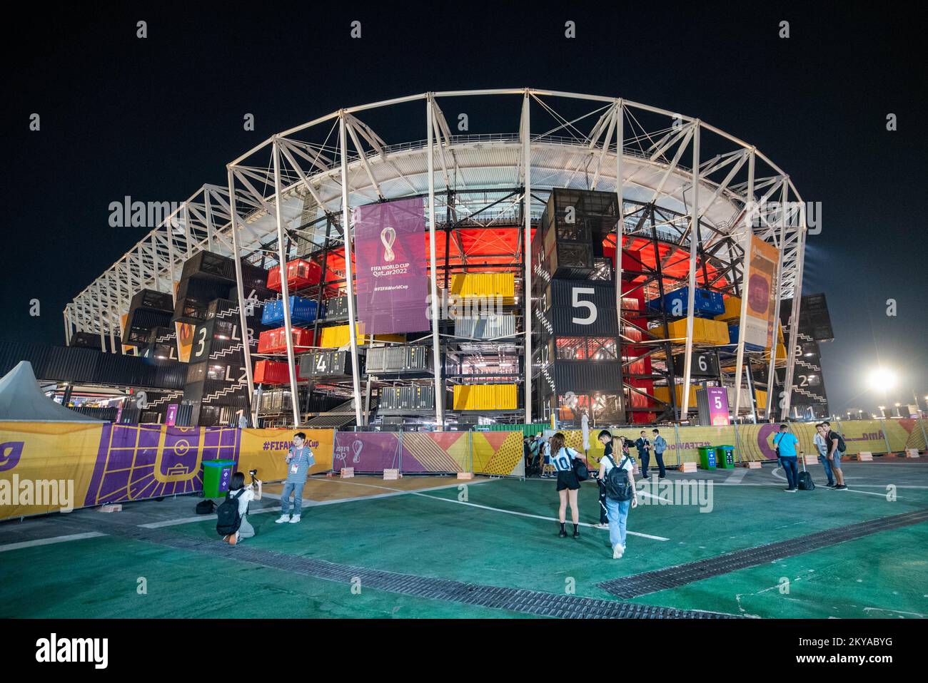 Allgemeiner Überblick über das 974 Stadium während des FIFA ...