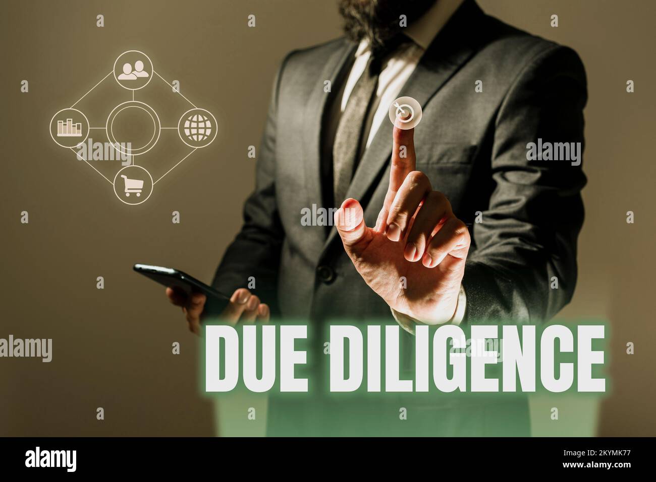 Handschriftlicher Text Due Diligence (Sorgfaltsprüfung) Wort für ...