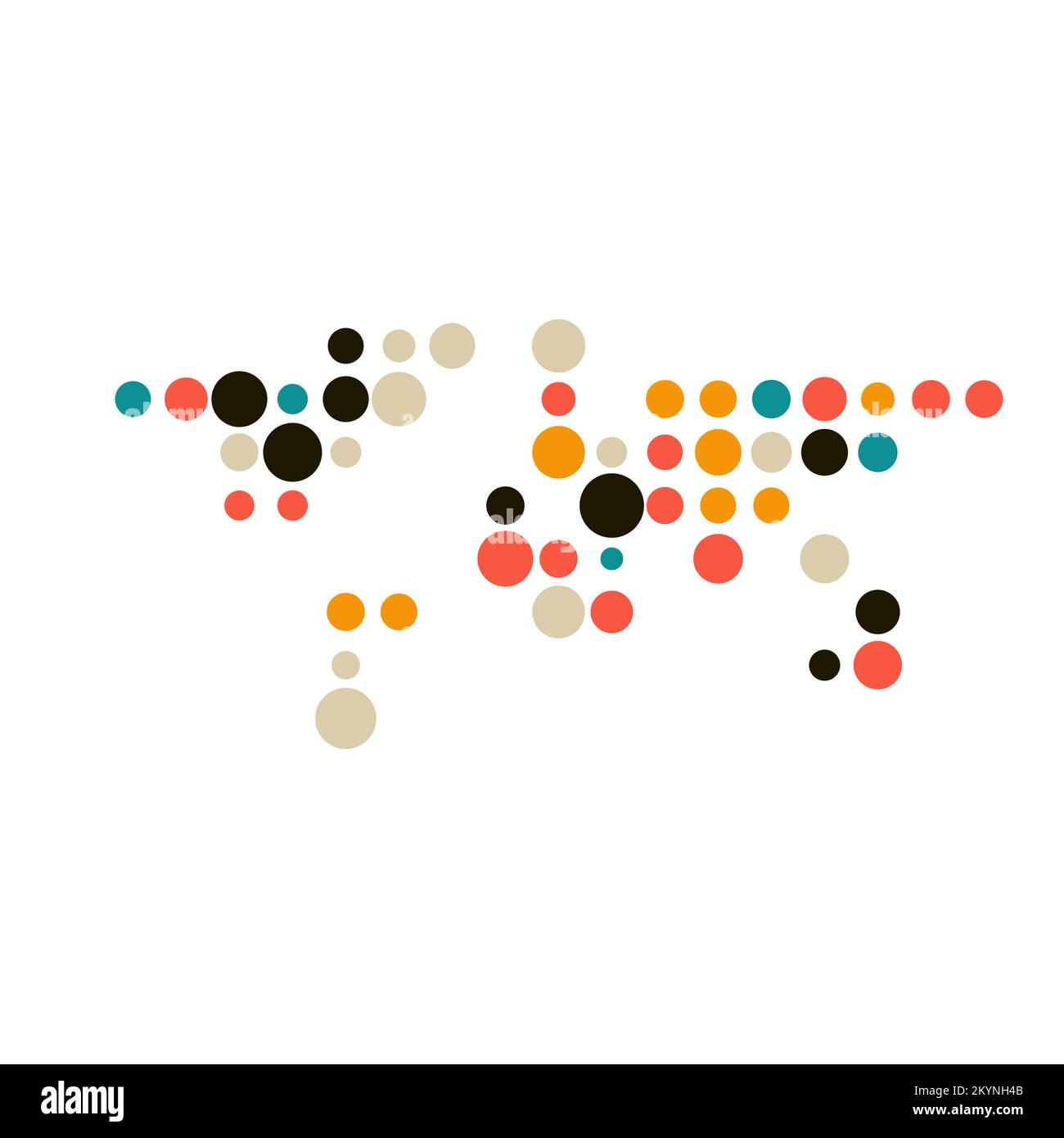 Abbildung einer abgeleiteten Musterkarte mit verpixelter 1-Silhouette ...