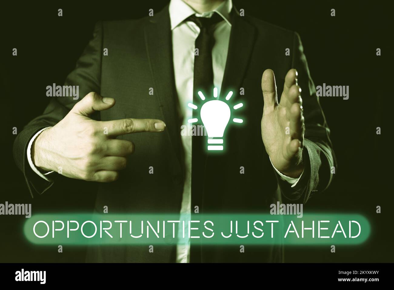 Textbeschriftung, die Ihnen die Chancen vor der Tür zeigt ...