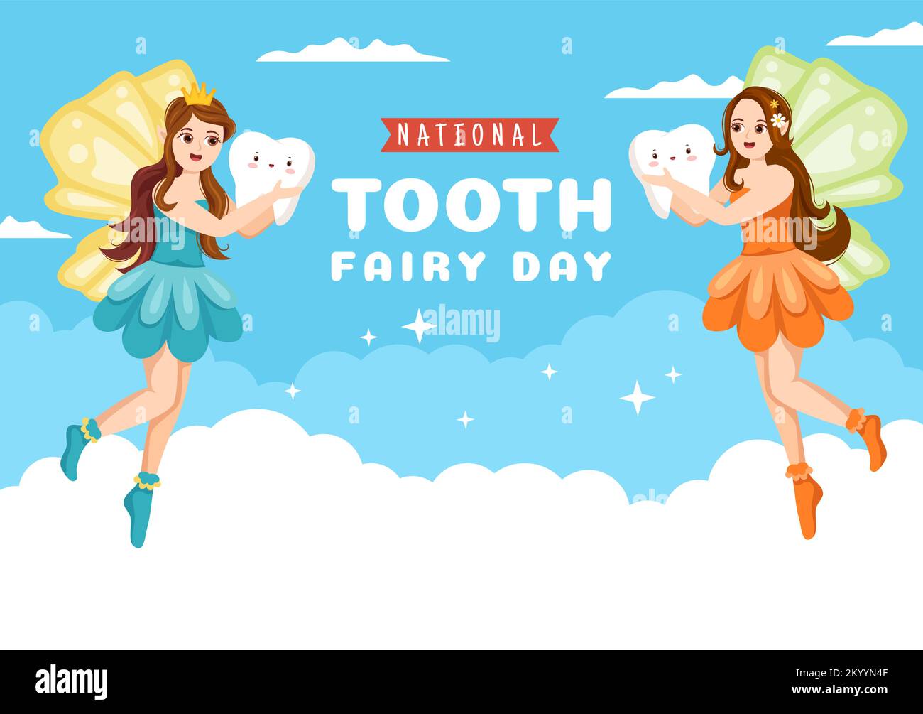 National Tooth Fey Day mit Little Girl, um Kindern bei Zahnbehandlungen ...
