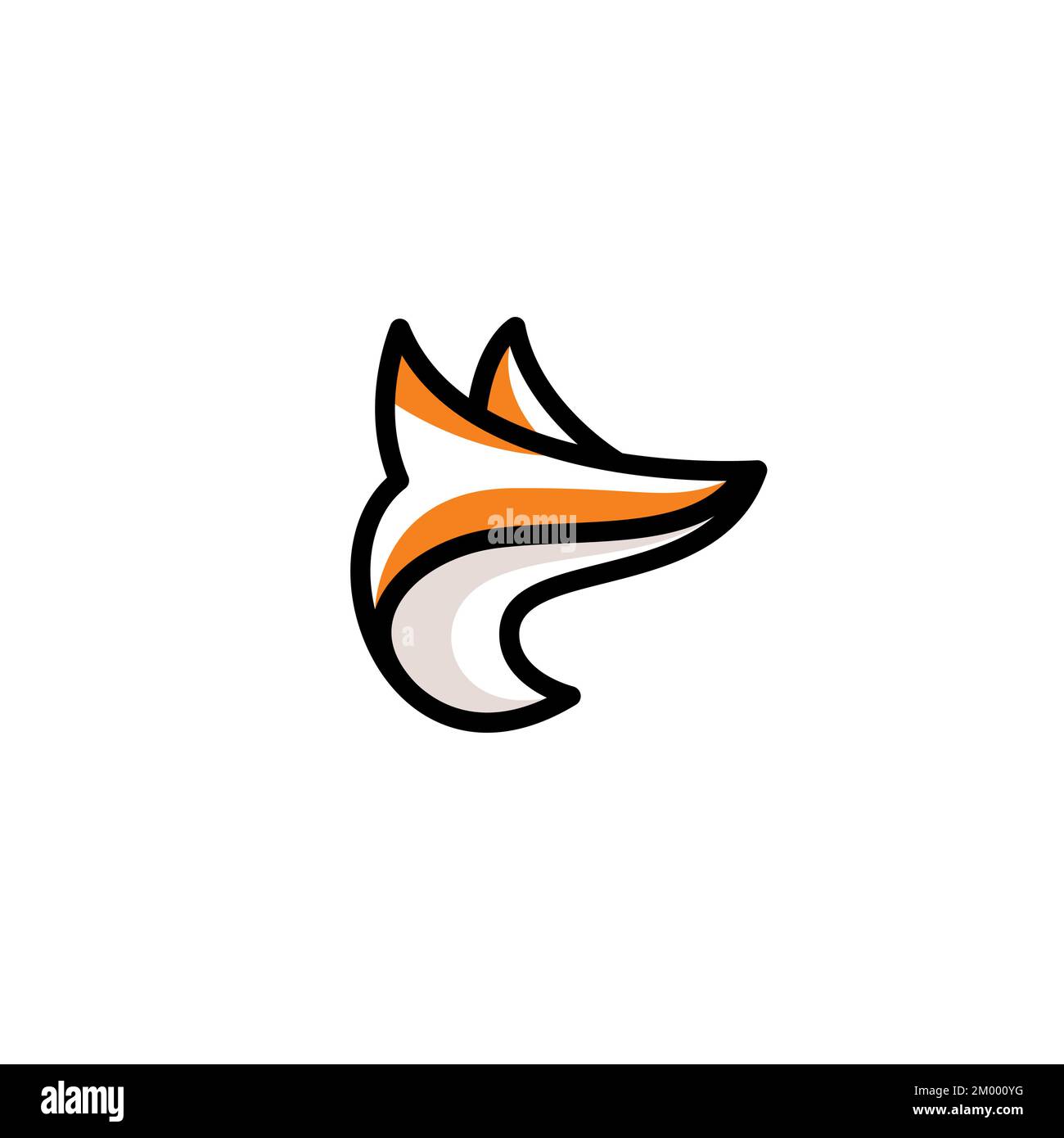 Einfaches Vektorgrafiken-Umriss-Foxface-Logo. fox Logo-Design. fox ...