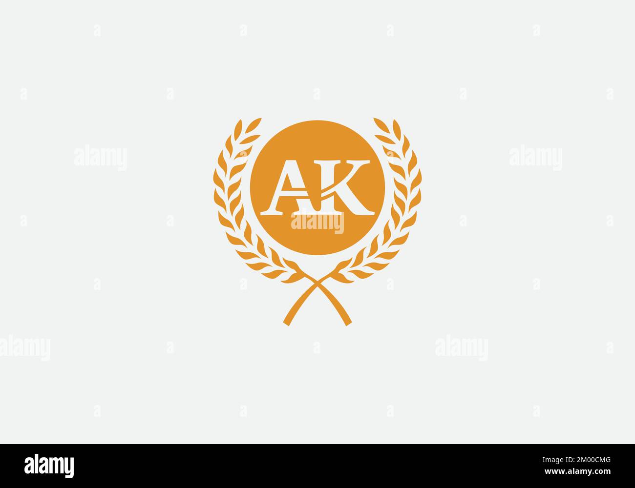 Laurel-Kranz-Logo und Lorbeerkranz mit kreisförmigem Blattsymbol ...