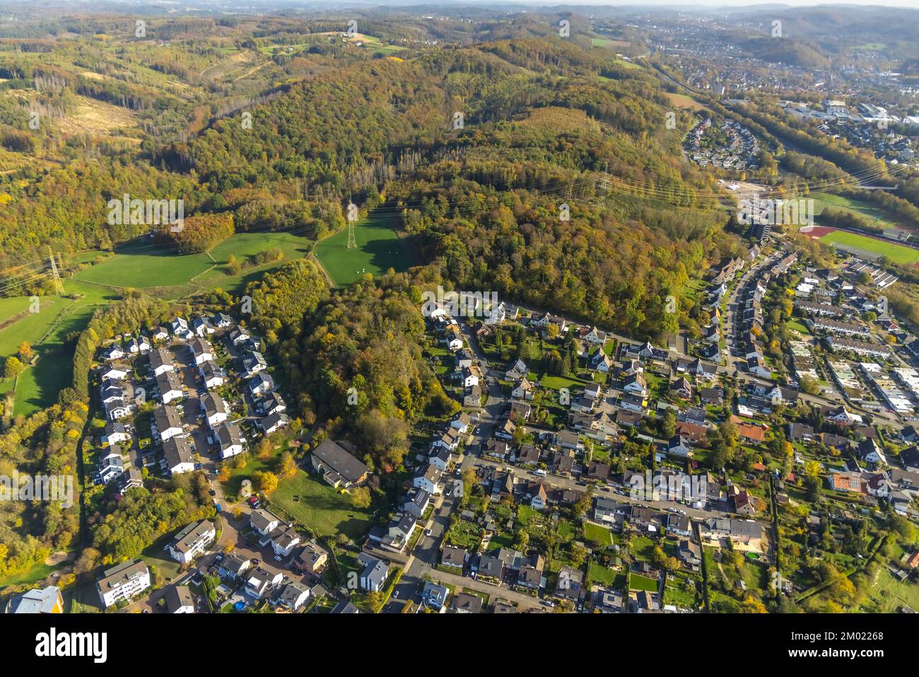 Luftbild, Wohngebiet Neuer Kronocken, Alte Heerstraße, Henkhauser- und ...
