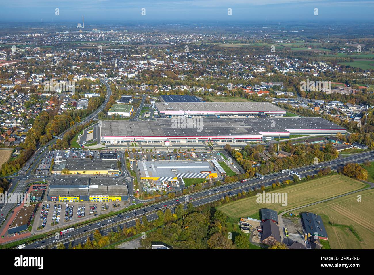 Luftaufnahme, Industriepark Henry-Everling-Straße, P3 Logistikparks ...