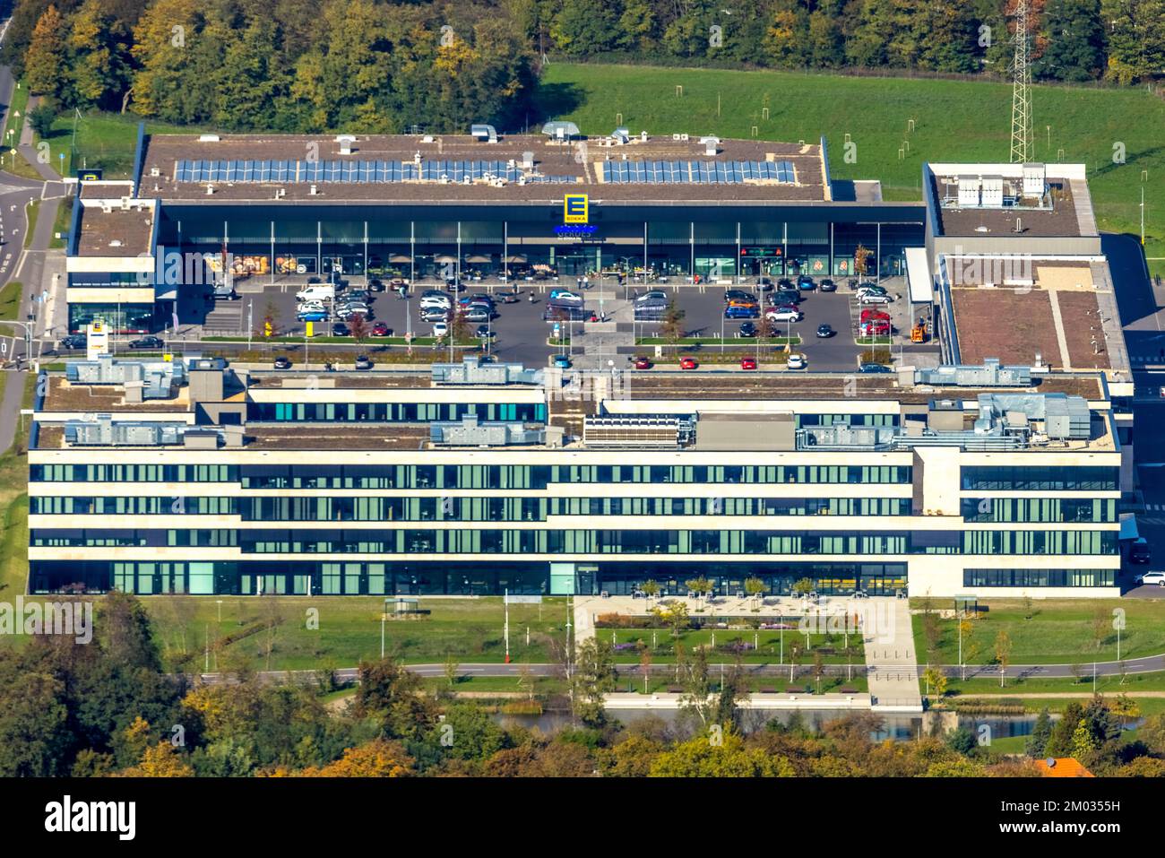 Luftbild, Edeka Rhein-Ruhr Zentrale Neubau, Edekaplatz, Rheinkamp ...