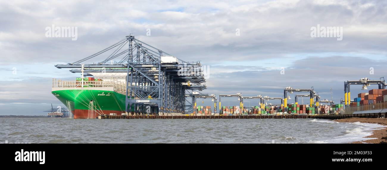Felixstowe United Kingdom 22, November 2022 Containerschiff am ...