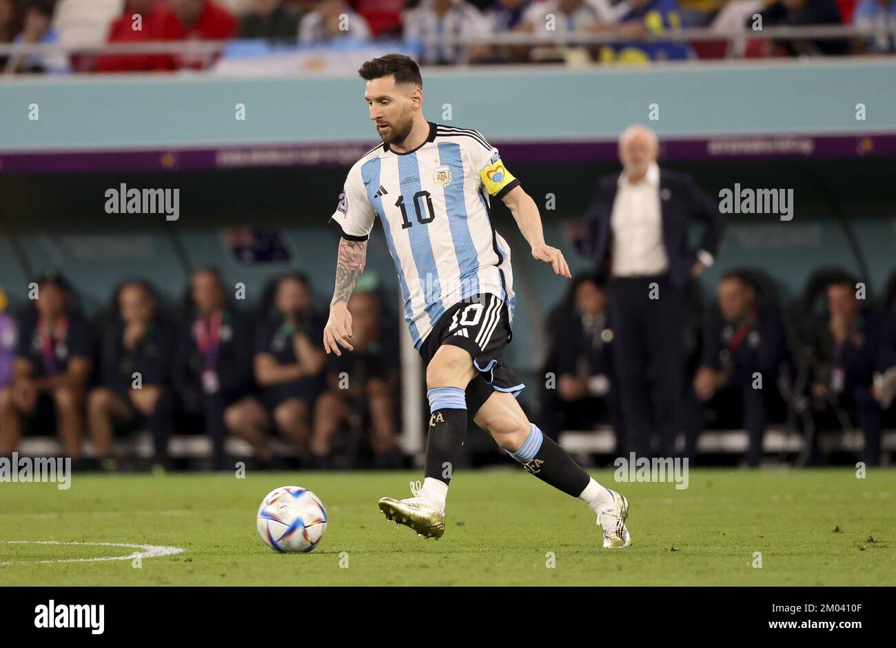 Lionel Messi von Argentinien während der FIFA-Weltmeisterschaft 2022 ...