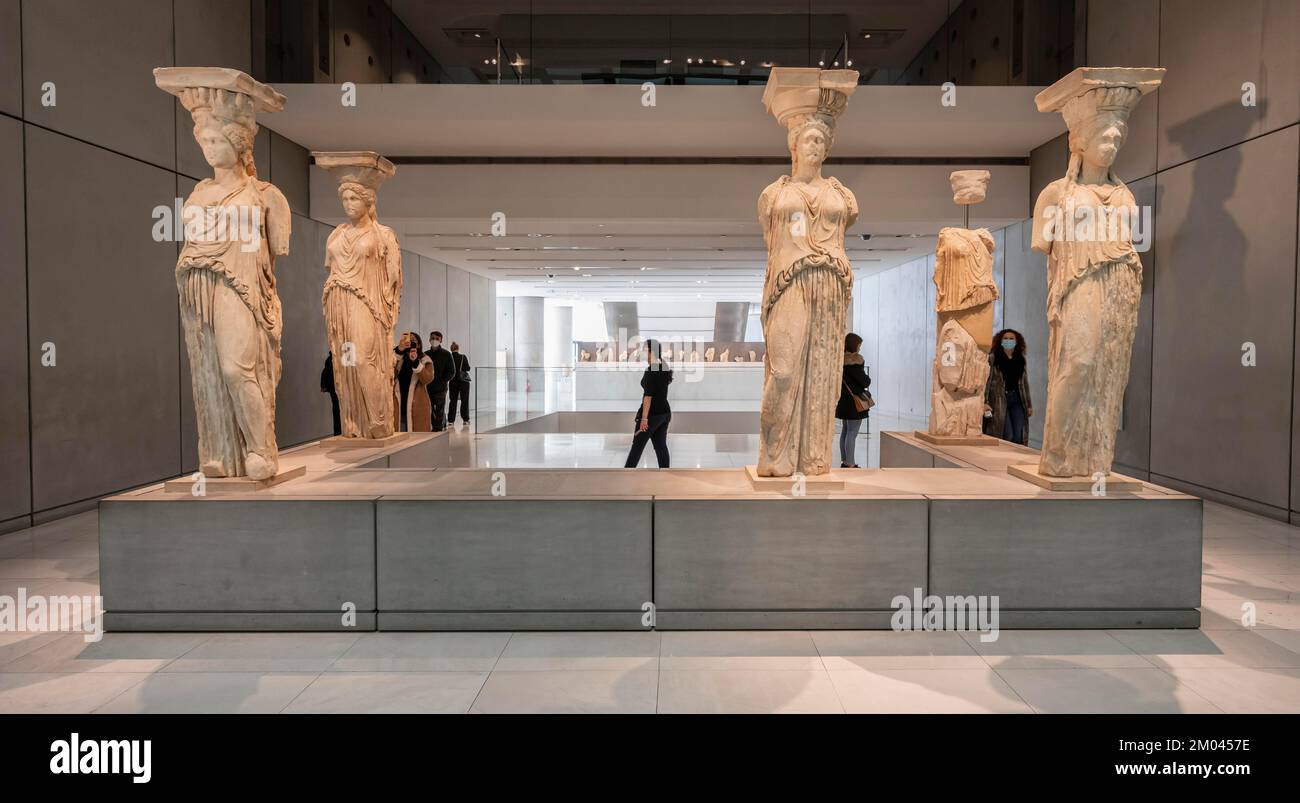 Säulenfiguren des Erechtheion oder des Tempels der Athena Polias ...