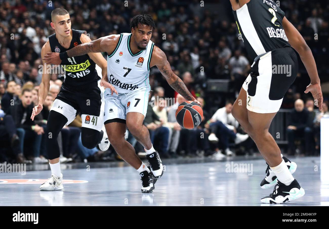 Belgrad, Serbien, 1.. Dezember 2022. Chris Jones von Valencia Basket ...